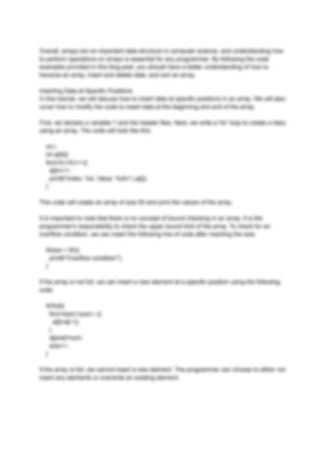 Solution 1 2 Array Operations Traversal Insertion Explanation With C