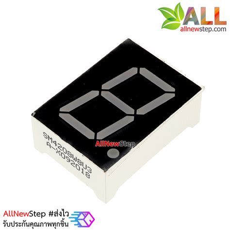 7 Segment 080 นิ้ว Common Cathode 1digit Red ไฟ 7 Segment 080 1 หลัก