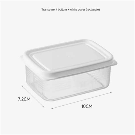 Badu Bg Прозрачна хладилна кутия за консервиране Квадратна хранителна пластмасова разделена