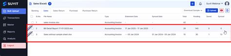 Bulk Upload Sales Or Sales Return Excel Sheet From Client Accounts Bulk Upload Sales Or Sales Return Excel Sheet From Client Accounts