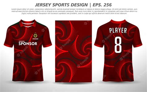 승화 스포츠 T 셔츠 디자인을 위한 축구 유니폼 디자인 프리미엄 무료 벡터 컬렉션 프리미엄 벡터