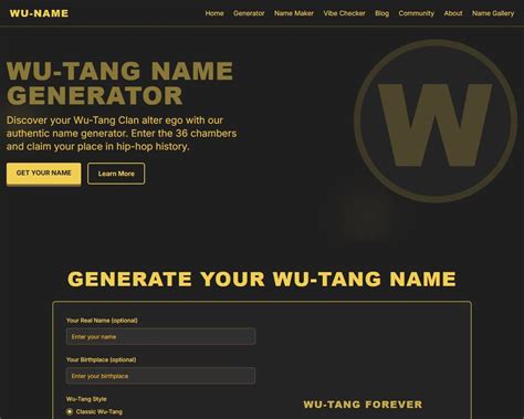 Wu Tang Name Generator Ai Tool Details And Features