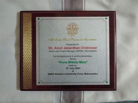 Amol Chidrawar On Linkedin Aifa Casmb Nafari Internationalmilletyear Milletmela Pmfme