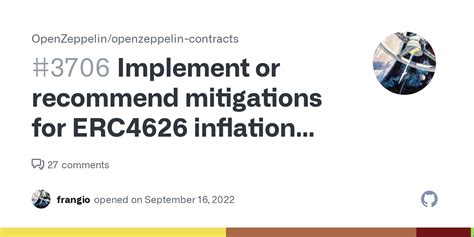 implement or recommend mitigations for erc4626 inflation attacks · issue 3706 · openzeppelin