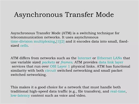 Asynchronous Transfer Mode Atm Ppt