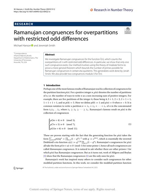 Ramanujan Congruences For Overpartitions With Restricted Odd Differences Request Pdf