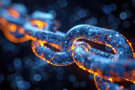 Blockchain Technology Concept With Futuristic Digital Chain Connected