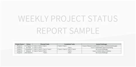 Free Project Status Report Templates For Google Sheets And Microsoft Excel Slidesdocs