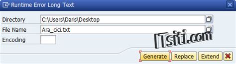 how to save abap runtime error st22 in text format