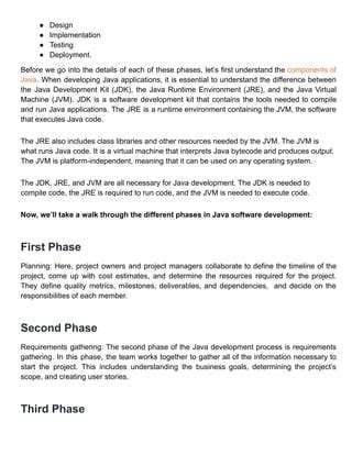 What Are The Phases Of The Java Development Life Cycle Pdf