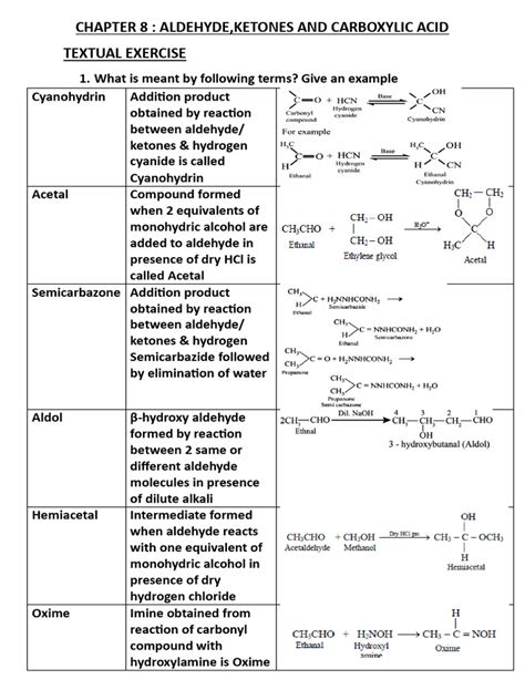 Exercise Pdf Aldehyde Ester