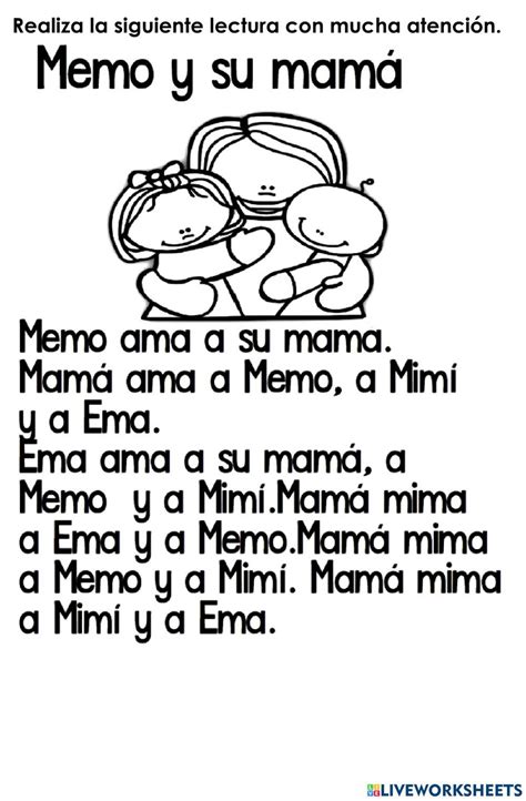 Comprensi N De Lectura De La Letra M Worksheet Lecciones De Lectura Lectura De Palabras