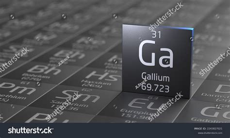 Gallium Element Periodic Table Metal Mining Stock Illustration