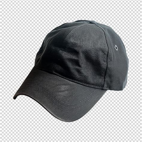 Premium PSD Black Cap Isolated On Transparent Background