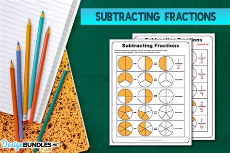Subtracting Fractions Printable Worksheet