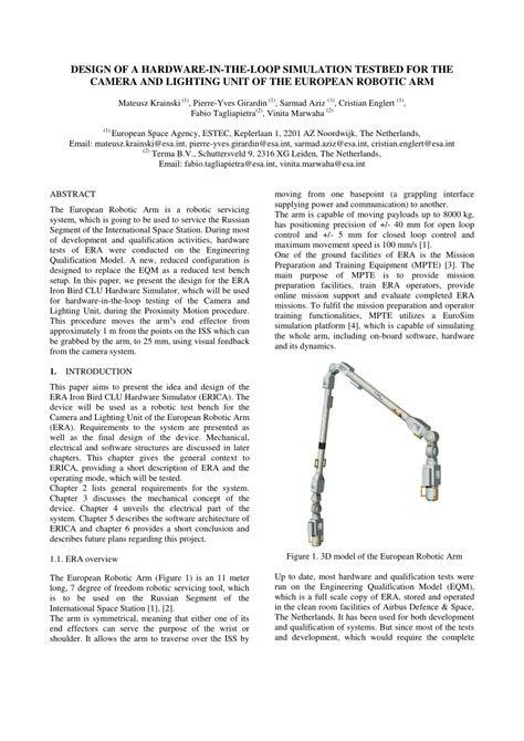 pdf design of a hardware in the loop simulation testbed for the
