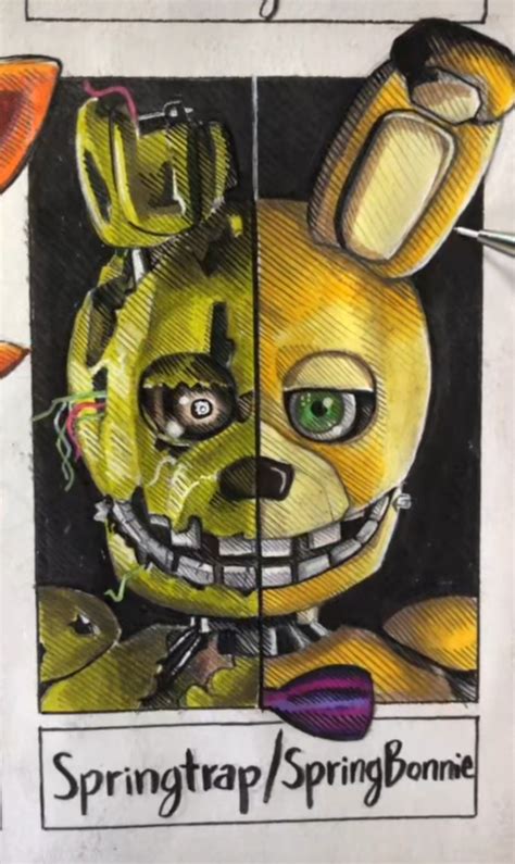 Springtrapspringbonnie Dibujo De Ojo De Dragón Como Dibujar A