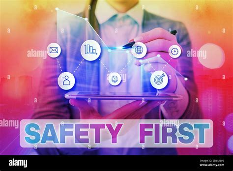 Handwriting Text Writing Safety First Conceptual Photo Avoid Any Unnecessary Risk Live Safely