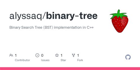 Github Alyssaqbinary Tree Binary Search Tree Bst Implementation In C