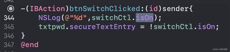 Objective C使用uiswitch控制uitextfield显示明文或密文uiswitch Objective C Csdn博客