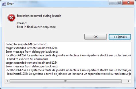E2studio Degubber Exception Occured During Lauch Error In Final