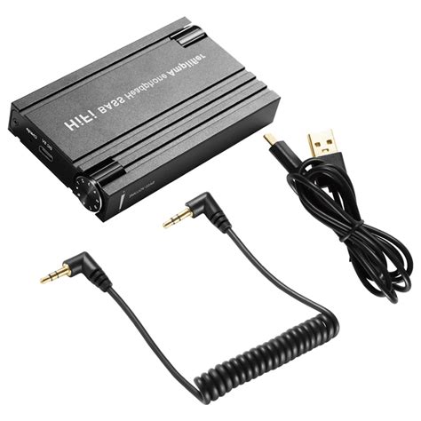 HiFi BASS Headphone Amplifier Ω Earphone Rechargeable mm AUX Input Output with