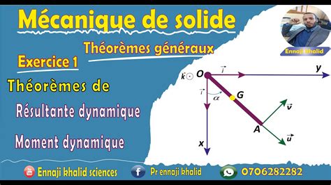 Théorèmes De La Résultante Dynamique Et Théorème Du Moment Dynamique Youtube