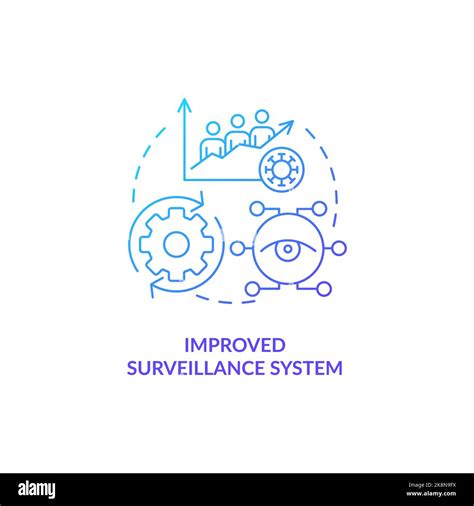 Improved Monitoring System Blue Gradient Concept Icon Stock Vector Image And Art Alamy