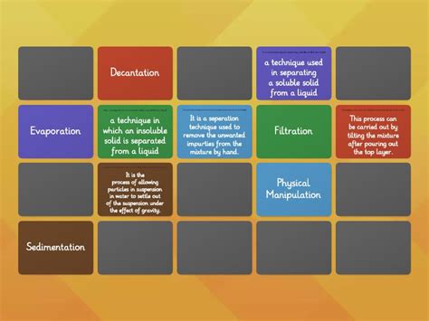 Ways Of Separating Components Matching Pairs
