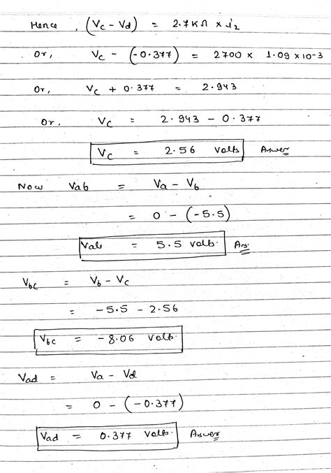 Solved Find Va Vb Vc Vd Vab Vbc Vad Course Hero