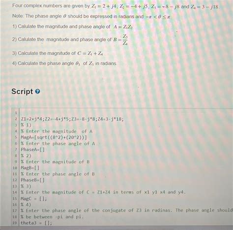 Solved Four Complex Numbers Are Given By