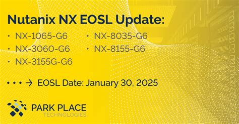 Park Place Technologies On Linkedin 📣 Eosl Announcement In January 2025 Multiple Nutanix Nx