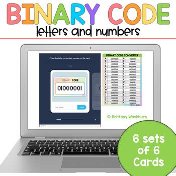 Binary Code Letters And Numbers Digital Flashcards Typing Practice