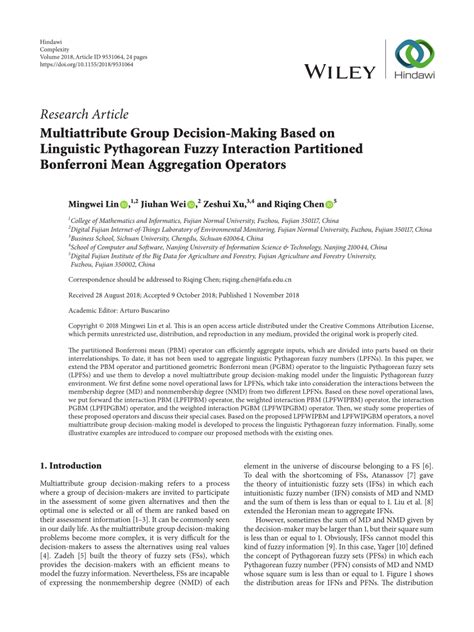 Pdf Multiattribute Group Decision Making Based On Linguistic