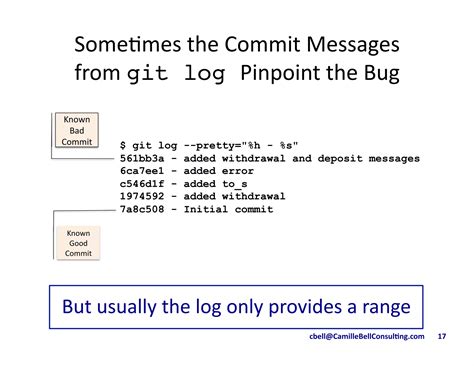 Automate Debugging With Git Bisect Ppt