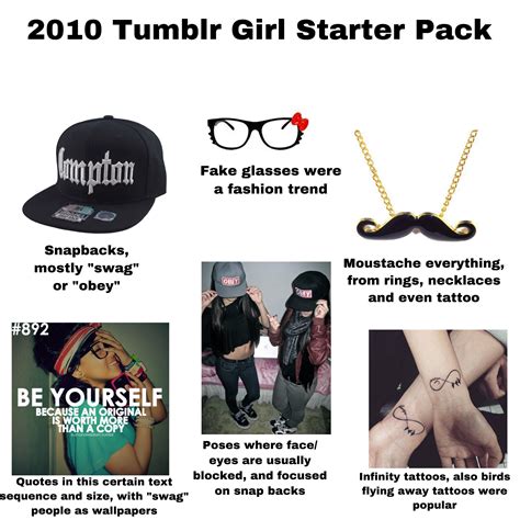 2010 Tumblr Girl Starter Pack Oc Rstarterpacks Starter Packs