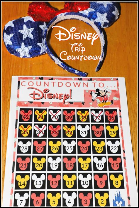 Disney Countdown Calendar Template 30 Day Disney Cruise Countdown