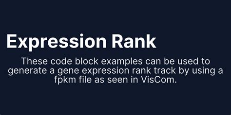Expression Rank St Jude Cloud Docs