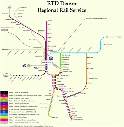Denver Transit Map Subway Map Denver International Airport