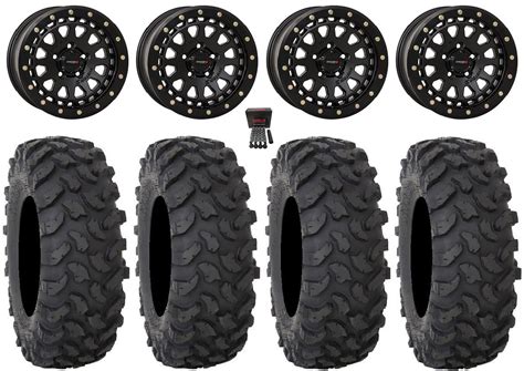 System 3 Sb 6 15 Wheels Black 4 3 33 Xtr370 Tires Polaris Rzr Turbo