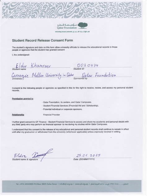 Student Release Consent Form Pdf