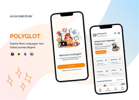 Polyglot Language Learning App Behance