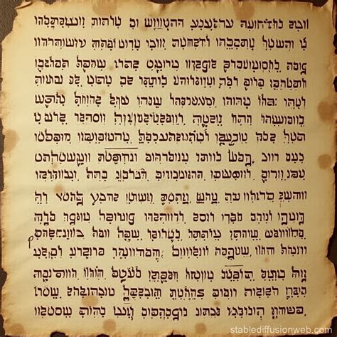 Ancient Hebrew Manuscript Fragment Stable Diffusion Online