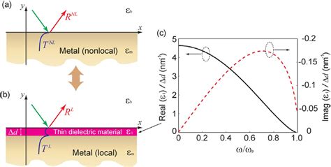 Schematics Of A Metal Dielectric Interface Within A The Nonlocal Download Scientific Diagram