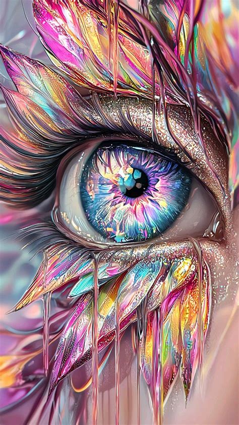 Mesmerizing Digital Art Of A Realistic Human Eye With Abstract