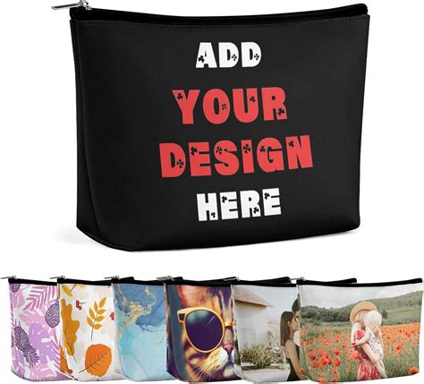 Oznufi Custom Makeup Bag Personalized Cosmetic Bag Add Your