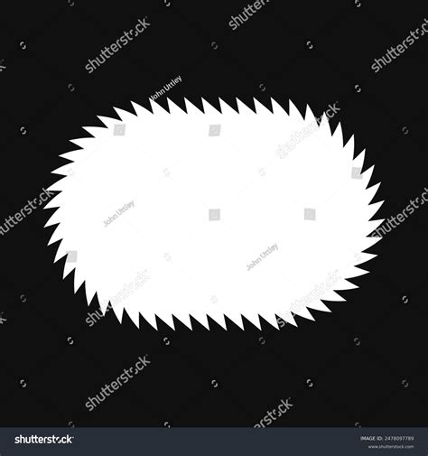 Saw Edge Rounded Rectangle Border Frame Stock Vector Royalty Free 2478097789 Shutterstock