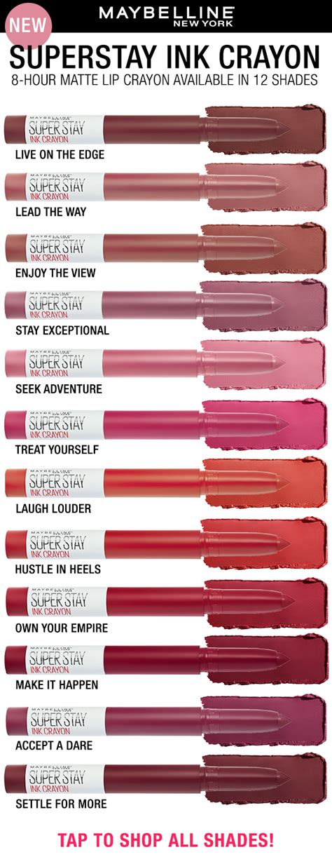Maybelline Superstay Ink Crayon Maybelline Lipstick Lip Crayons