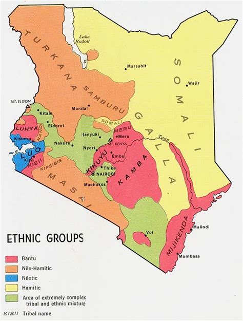 Map Of Kenyas Ethnic Groups Map Of East African Tribes Kenya Map