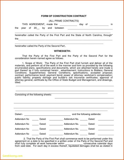 Roofing Contract Template Word